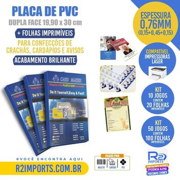 Placa de Pvc Para Impressão a Laser - 19,90 X 30 cm - PVC Line - Placa ...