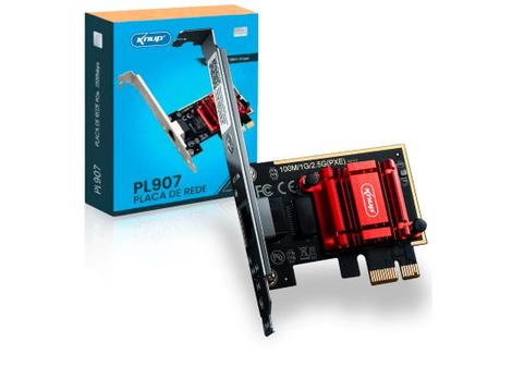 Placa de Rede para PC PCI Express RJ45 10/100/1000/2500 Mbps KNUP - KP ...