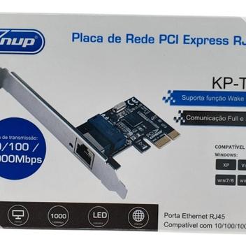Placa De Rede Pci-express Pcie X1 10/100/1000 Mb/s Rj45 - Knup - Placa ...