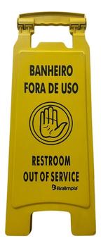 Placa De Sinalização Banheiro Fora De Uso Bralimpia - Placa de ...