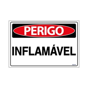 Placa De Sinalização Perigo Inflamável 30x20 Ecom IA - SP28 F9e - Placa ...