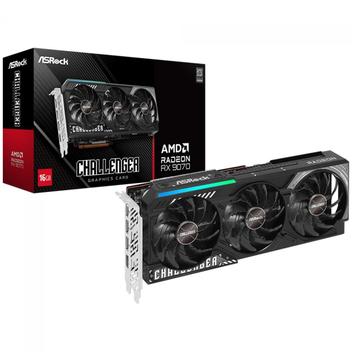 Placa de Vídeo ASRock AMD Radeon RX 9070 Challenger, 16GB, GDDR6, FSR ...
