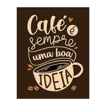 Placa Decorativa 19x24 Frase Café Cantinho do Café Cafeteria Padaria ...