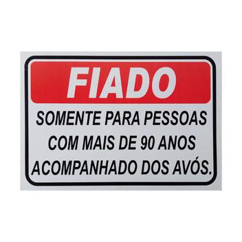 Placa Fiado Somente Pessoas Acompanhado Dos Avós - Ps82 F5E - Pacific ...