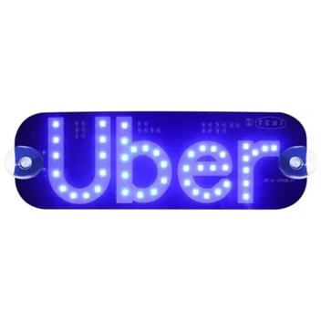 Placa LED UBER Aplicativo Letreiro Painel Carro Motorista - Kapbom ...