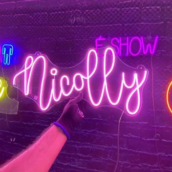 Placa luminosa de NEON de led - NOME - 60cm x 30cm - Multi Led Neon ...