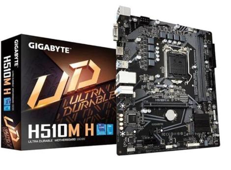 Placa Mãe Gigabyte H510M H, Chipset H510, Intel LGA 1200, mATX, DDR4 ...