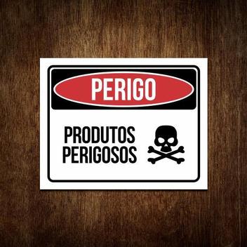 Placa Perigo - Produtos Perigosos - De Sinalização 27X35 - Sinalizo ...