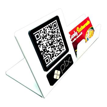 Placa PIX QR Code com Porta Cartões de Visita em Acrílico - Dermativa ...