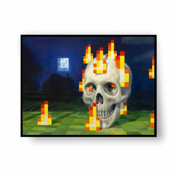 Placa/Quadro Decorativo Pintura Mine 40X60Cm Ps 2Mm - 3M - Quadro ...