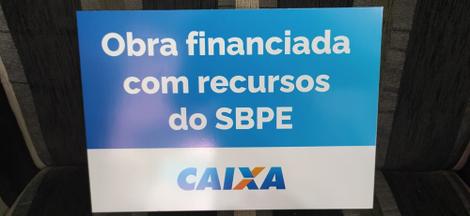 Placa Sbpe Obra Financiada Padrão Caixa - ARTX DIGITAL - Caixa de ...
