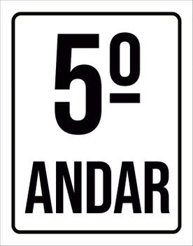 Placa Sinalização 5 Andar - 18X23 - Sinalizo - Placa de Sinalização de ...