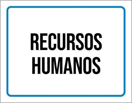 Placa Sinalização Ambiente Recursos Humanos 18X23 - Sinalizo - Placa de ...