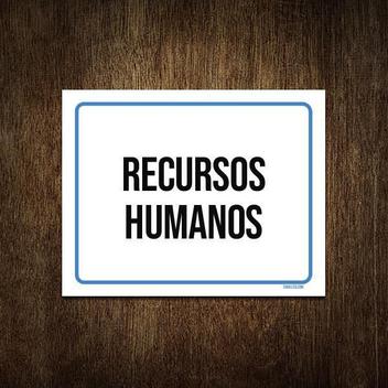 Placa Sinalização Ambiente Recursos Humanos 18X23 - Sinalizo - Placa de ...