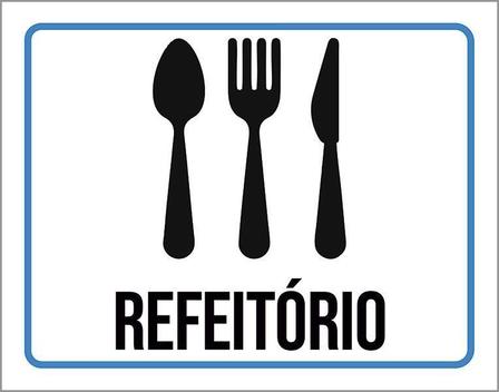 Placa Sinalização Ambiente Refeitório 27X35 - Sinalizo - Placa de ...