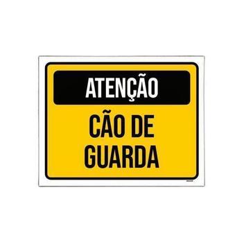 Placa Sinalização - Atenção Cão De Guarda Amar 18X23Cm - Sinalizo ...