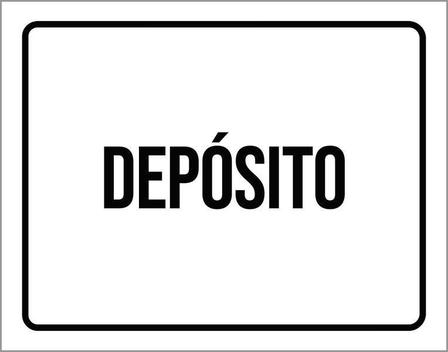 Placa Sinalização - Depósito Preto 36X46 - Sinalizo - Placa de ...