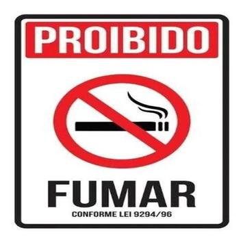 Placa Sinalização Proibido Fumar Neste Local Kit com 3 un - Placa ...
