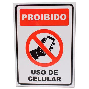 Placa Sinalização Proibido Uso De Celular 19x14cm - PAP - Placa de ...