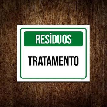 Placa Sinalização Sinalização Resíduos Tratamento 36x46 1un - Sinalizo ...