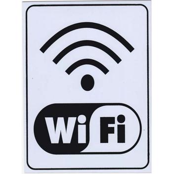 Placa Sinalização Tem Wi-fi Senha Sala Recepção Aviso Zone - Placa ...