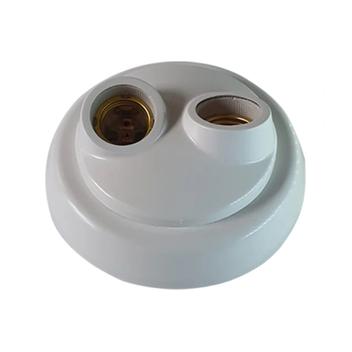 Plafon duplo soquete porcelana 2xe27 branco optronik - Plafon ...