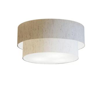 Plafon Para Corredor Cilíndrico Sc-3062 Cúpula Linho Bege - Lustres ...