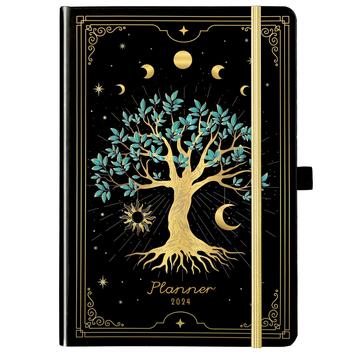 Planejador Urneeds 2024 semanal e mensal com fecho elástico - Quadro de ...