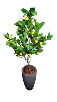 Planta Artificial Limoeiro 1,20m Kit com Vaso Cinza 40cm - FLORESCER ...