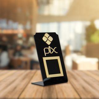 Plaquinha Qr Code Pix Em Acrílico Moldura e Decoração - Multi Led Neon ...