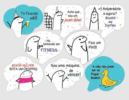 Plaquinhas Divertidas Meme Bento Flork - JUNCO - Plaquinhas de Festa ...