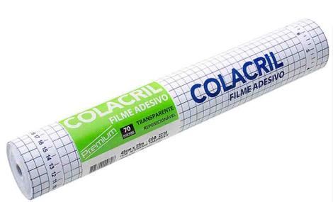 Plastico Adesivo Colacril 70 Micras 45X25M Transparente - Plástico Adesivo - Magazine Luiza