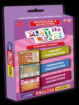 Play To Learn Pronouns Adjectives 3 Board Games - Livros de Educação ...