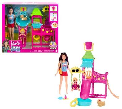 Playset Barbie Parque Aquático da Skipper Com 2 Bonecas Articuladas e ...