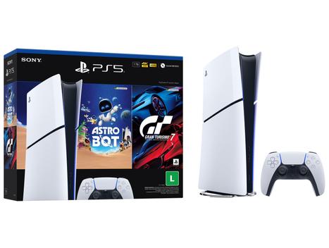 PlayStation 5 Slim Edição Digital 1TB 1 Controle Branco Sony com 2 ...