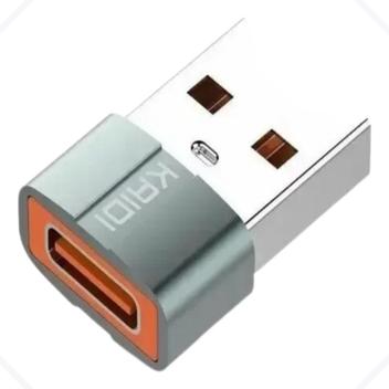 Plug Adaptador Usb Tipo C Fêmea Usb Macho Dados Otg KD-339 - Kaidi - Adaptador USB - Magazine Luiza