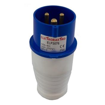 Plug Blindado 2p+T 16a 220v Azul Eletrorastro - Plugs e Adaptadores ...