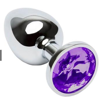 Plug em Aço inox Polido com Detalhe de Joia na Base - amilly - Plug ...