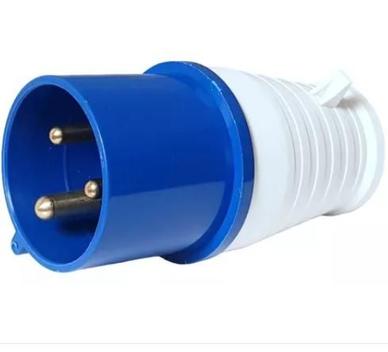 Plug Industrial 2p t / 32a / 220v / 6h / Azul 023 - JNG - Plugs e ...