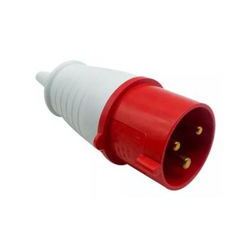 Plug Industrial 2p+t 32A Vermelho 9h 380/415V OMG 3279 - 000021 - Plugs ...
