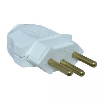 plug macho 180 2 polos + terra 10a branco - weg - Plugs e Adaptadores ...
