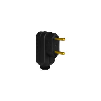 Plug Macho 2P 10A Preto Saida Lateral 615910 Pial Legrand - Plugs e ...