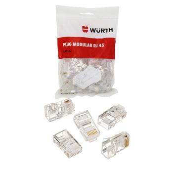 Plug Modular Rj45 Cat5 Wurth, Pacote 100 Unidades 0978120003 - Plugs e ...