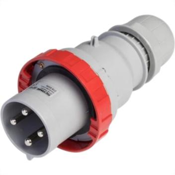 Plug Steck 3P+T 63A 380/440V 6H Vermelho 4576 - Tomadas e Interruptores ...