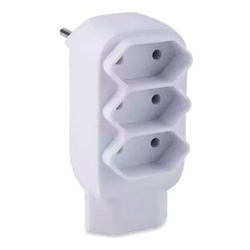 Plug T 10A 2 Polos 4 Saídas Branco Force Line - Plugs e Adaptadores ...