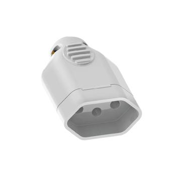 Plugue femea bipolar 2p+t branco 20a 250v - ilumi - Adaptador de Tomada ...