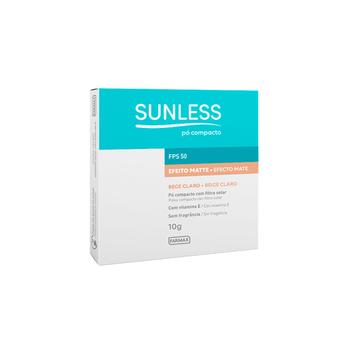 Po compacto c/filtro solar fps 50 efeito matte sunless 10g bege claro ...
