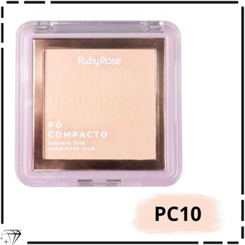 Pó Compacto Ruby Rose Textura Fina Cobertura Leve - RUBYROSE - Pó ...