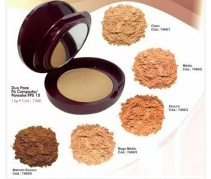 Pó / Pancake Duo Face Fps 15 14g Blosson Ville - Pó Compacto / Facial ...