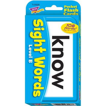Pocket Flash Cards Trend Enterprises Sight Words Nível B - Nível ...